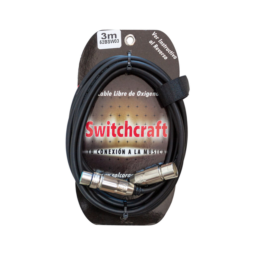 Cable de micrófono XLR-XLR 3M Switchcraft 52BSW03 | Greins - Casa de música
